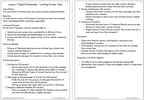 Grade 1 Coding And Robotics Lesson Planning Term 4 My Klaskamer