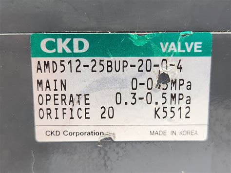 Ckd Luquid Valve Amd512 25bup 20 0 4 Ebay