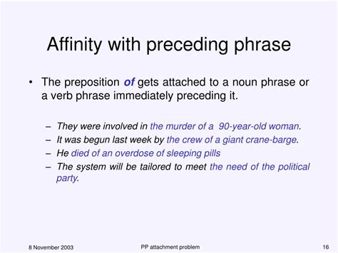 Ppt Prepositional Phrase Attachment Problem Powerpoint Presentation