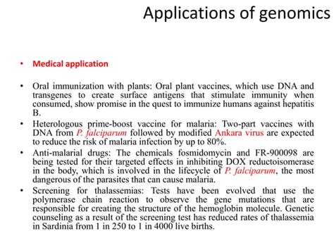 Genomics Types Pptx Biological Sciences Science