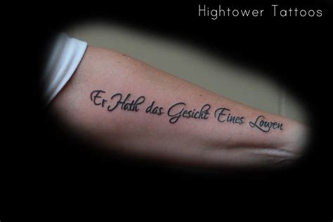 Lion Script Tattoo Piratedgypsy