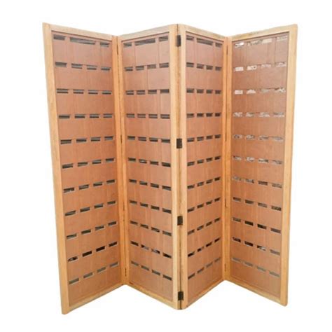 4 Panel Light Brown Mango Wood Mdf Jali Partition Natural At Rs 8999