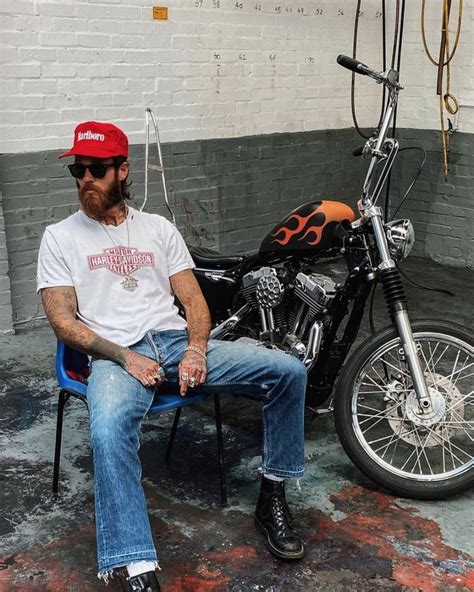 Billyhuxley Ig Biker Style Men Vintage Biker Style Cap Outfit
