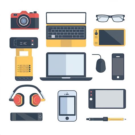 Premium Vector A Collection Of Pictures Including A Camera Camera And