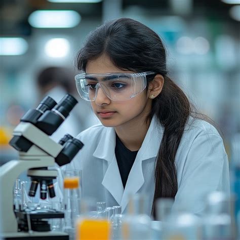 Free Scientist Using Microscope Image Download At Stockcake