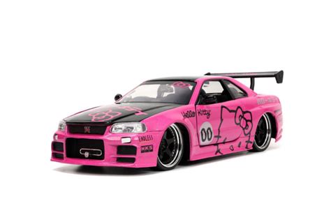 Buy Hello Kitty 2002 Nissan Gtr R34 With Hello Kitty 124 Scale