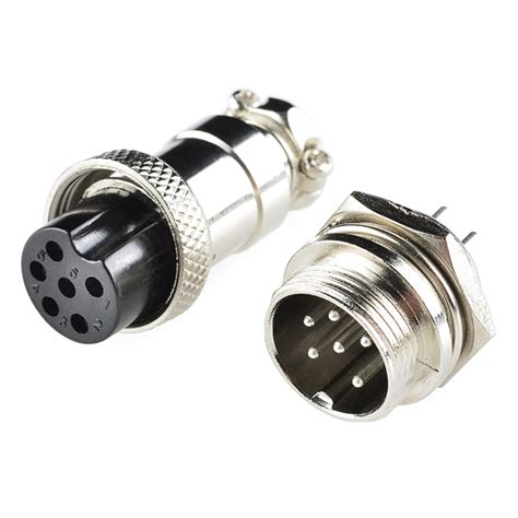 6 Pin Chassis Connector Panel Mount Male And Female Prt 11475