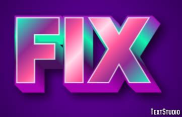 Fix Text Effect And Logo Design Word