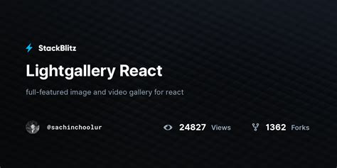 Lightgallery React StackBlitz