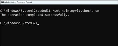 Disable Driver Signature Enforcement Using Cmd Prompt