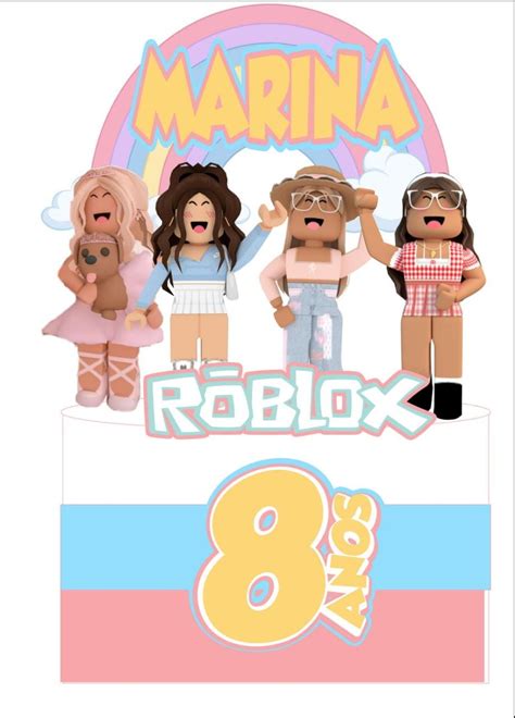 Arquivo De Corte Topo De Bolo Roblox Meninas 01 Topo De Bolo💻
