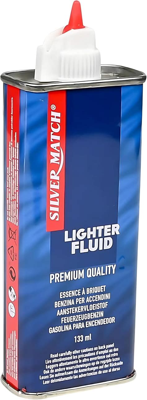 Silver Match Essence à Briquets 133ml Carburant Purifié Haute Performance Combustion Propre