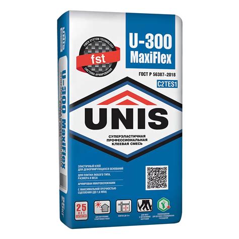 Клей для плитки керамогранита и камня Unis MaхiFleх U-300 25 кг купить ...