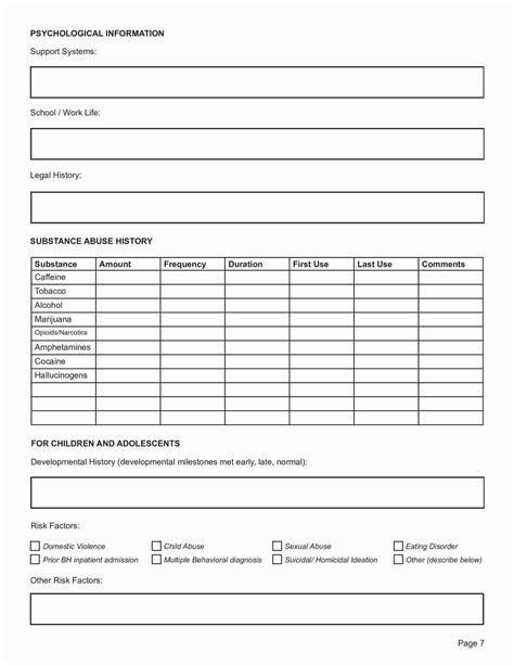 Psychiatric Assessment Evaluation Pdf Template Therapybypro
