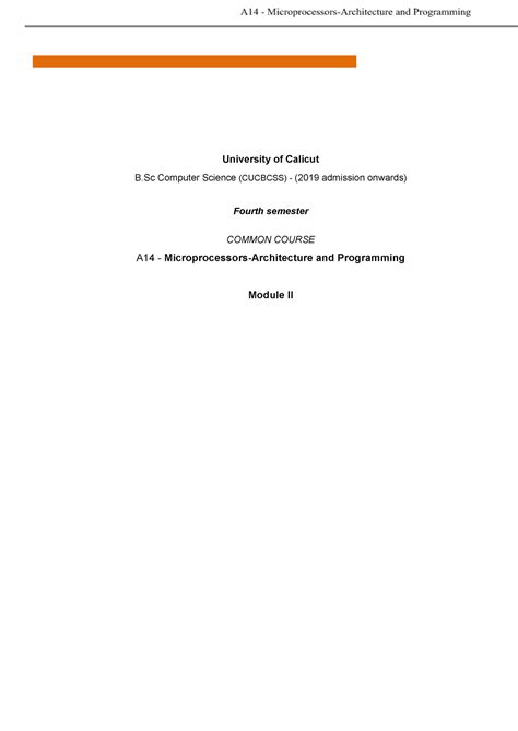 A14 Module 2 Microprocessors Architecture And Programming University
