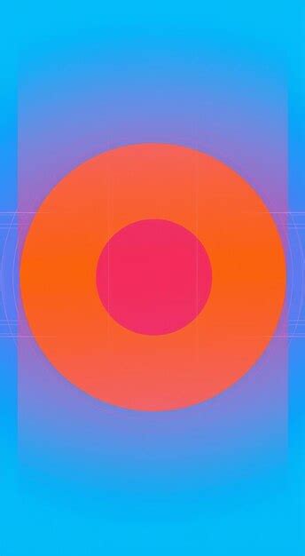 Abstract Blue And Orange Gradient Background With Circle Shapes Premium Ai Generated Image