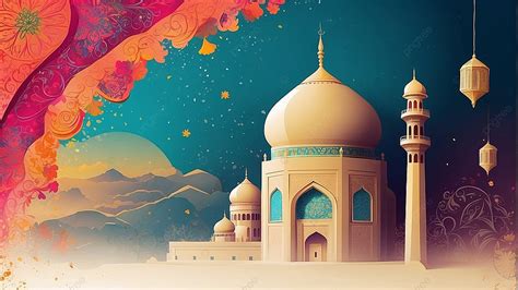 Aesthetic Showcasing Elegant Islamic Lanterns Background Aesthetic
