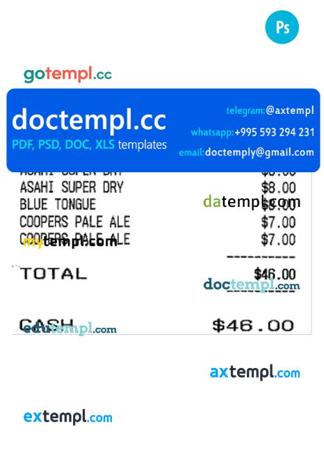 PAYMENT CHECK Template PSD Template Doctempl Cc