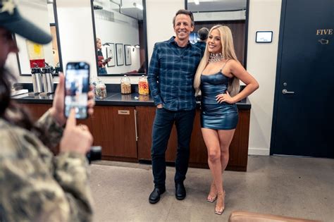 Megan Moroney Selects Metallic Mini For Seth Meyers Interview • Celebmafia