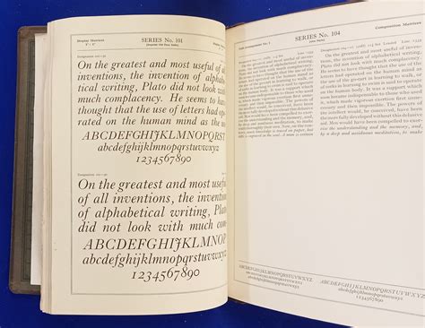 Monotype Specimen Book The Monotype Composing Machine And Type Caster
