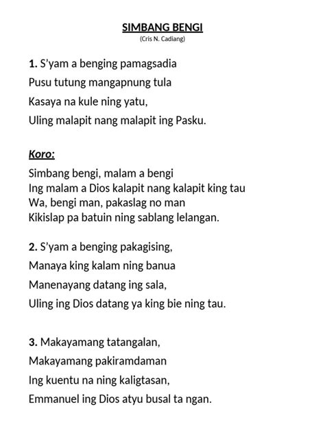 Simbang Bengi Pdf