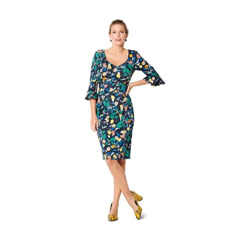 Patron Burda 6223 Robe Fourreau Coutures Princesses Avec Parement De