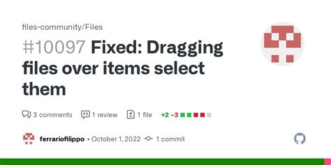 Fixed Dragging Files Over Items Select Them By Ferrariofilippo · Pull