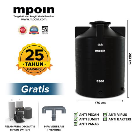 Jual Tangki Air MPOIN PLUS Liter WAVE Tandon Air Toren Air Jakarta Utara Juragan