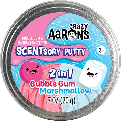 Scentsory Duos Bubblegum Marshmallow 2 75 Thinking Putty Tin