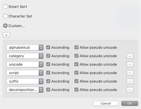 Robofont Sort Glyphs Sheet
