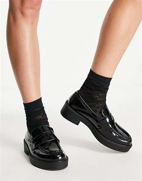 Asos Design Million Chunky Loafers In Black Asos