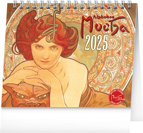 Alfons Mucha 2025 stolní kalendář internetové knihkupectví Knihy cz