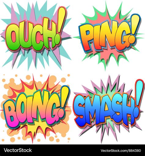 Comic Book Exclamations Royalty Free Vector Image