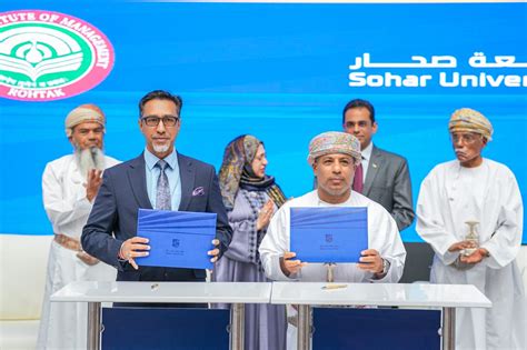 Sohar University SU Signed A Memorandum Of Agreement MoA With The