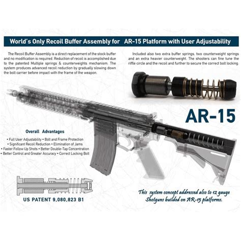 M16ar15 Adjustable Recoil Reducing Buffer Assembly By Dpm