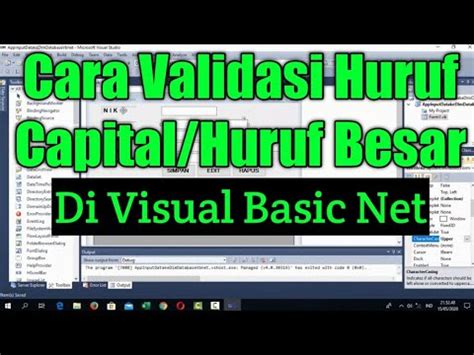 Cara Validasi Huruf Capital Atau Huruf Besar Di VB Net Channel Zahby YouTube
