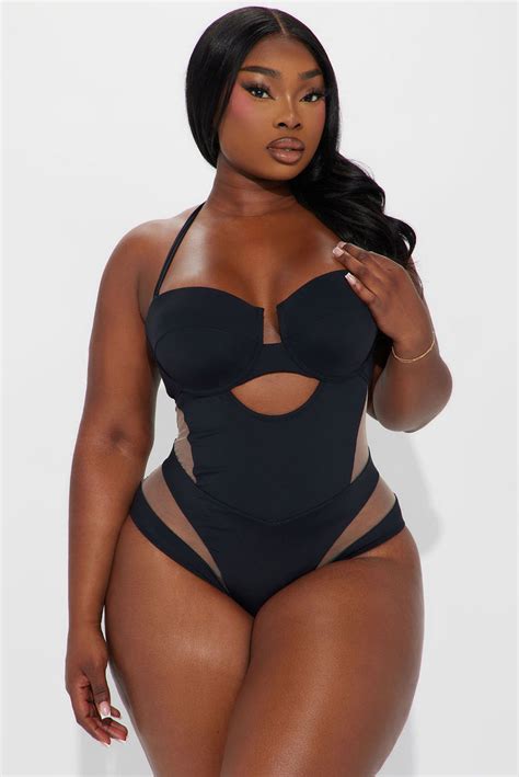 Plus Size Black Swimsuits Curvy Black Swimwear Fashion Nova