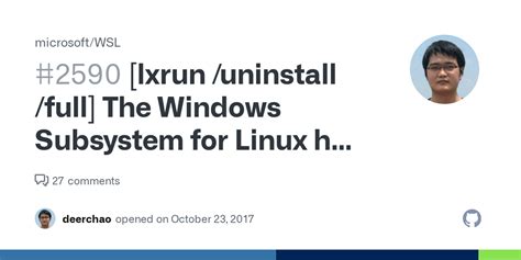 Lxrun Uninstall Full The Windows Subsystem For Linux Has An Install Or Uninstall Operation