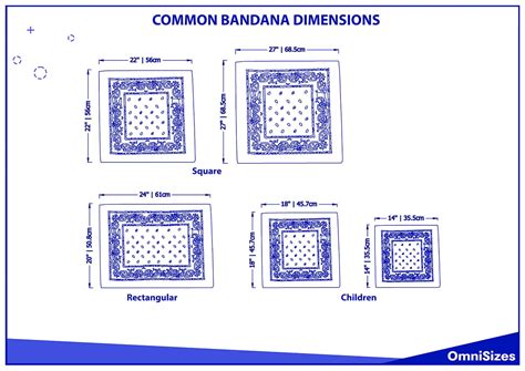 Bandana Dimensions Sizes Of Objects And Stuff