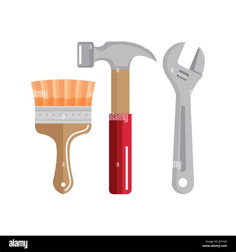 tools repair support equipment work objects vector illustration stock