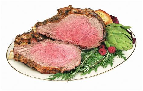 Cooked Beef Prime Rib Roast With Vegetables Prepared Food Photos
