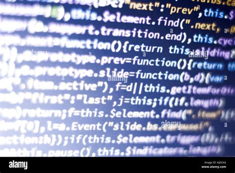 Glowing Minificated Javascript Code Abstract Screen Of Modern Web Developer Hacking Computer