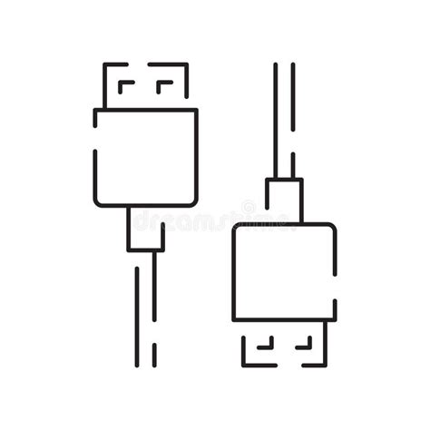 Computer Hardware Line Icon Graphic Card Or Processor And Ram Gpu Or