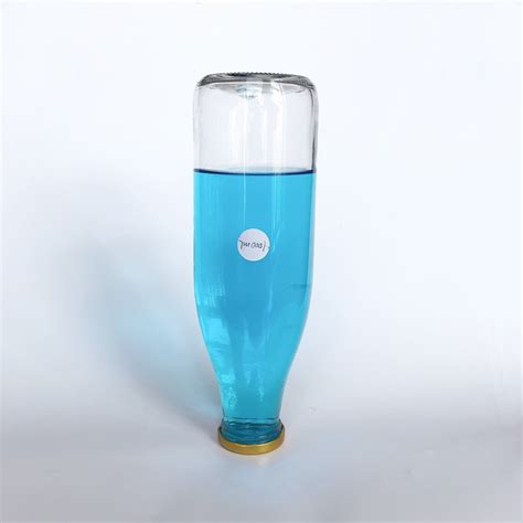 Empty 1l Clear Glass Milk Bottle With Metal Lid