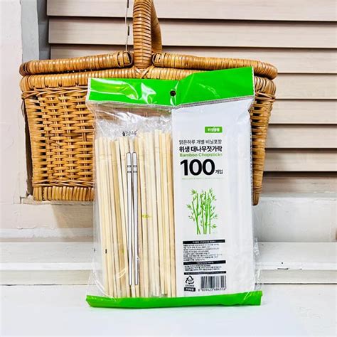 도매콜 특가맑은하루 대나무젓가락 100p개별포장