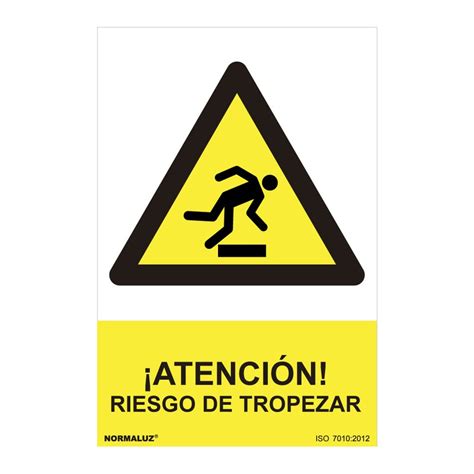 Señal Peligro Atencion Riesgo De Tropezar Pvc 07mm 30x40cm 08909