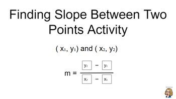 Finding The Slope Using Two Points Activity By MsSs Classroom TPT
