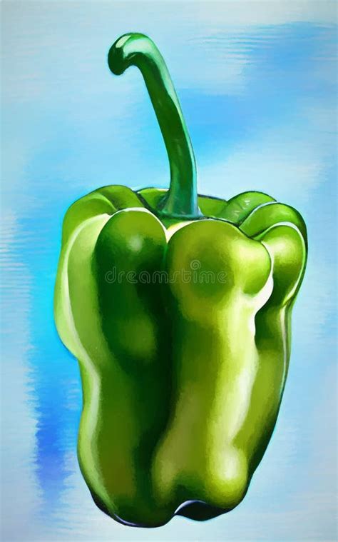 Bell Pepper Abstract Digital Art Stock Illustration Illustration Of