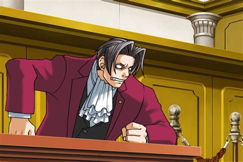 Miles Edgeworth Pissed Damage Ace Attorney Blank Template Imgflip