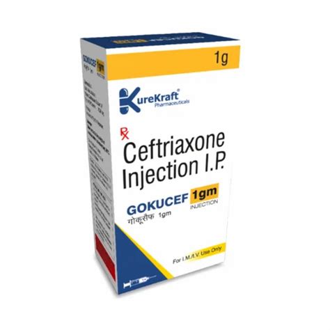 Gokucef Ceftriaxone Injection 1 Gm At ₹ 69 8 Vial In New Delhi Id
